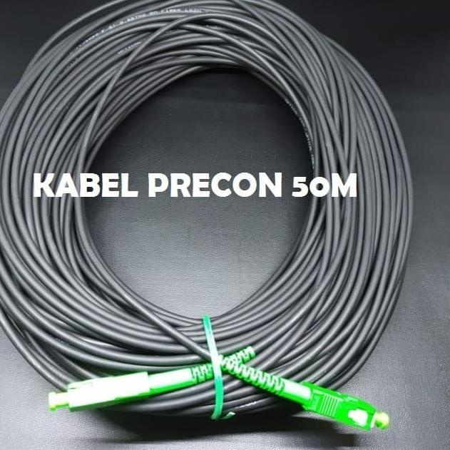 Jual Kabel Precon / Drop Wire Cable / Fiber Optic Cable SC/APC 50 meter | Shopee Indonesia