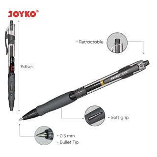 Jual JOYKO Gel Pen | Pulpen Pena Bolpoin Hitam Biru Merah Joyko GP-265 Q Gel - 0.5mm | Shopee ...