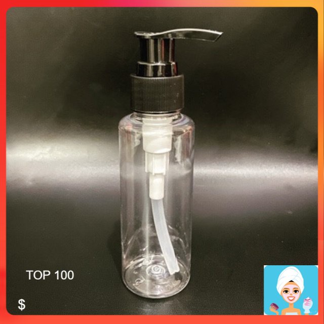 Jual [ML] BOTOL PET RF 100 ML BENING - TUTUP PUMP HITAM | Shopee Indonesia