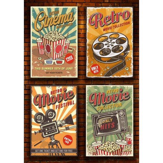 Jual Poster Kayu Vintage Retro Aesthetic Keren Murah Hiasan Dinding ...