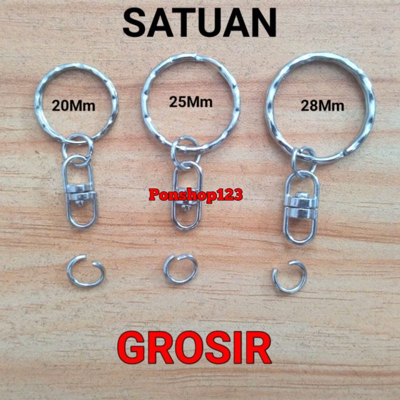 Jual Ring join putar model gerigi ring gantungan kunci kembang bahan ...