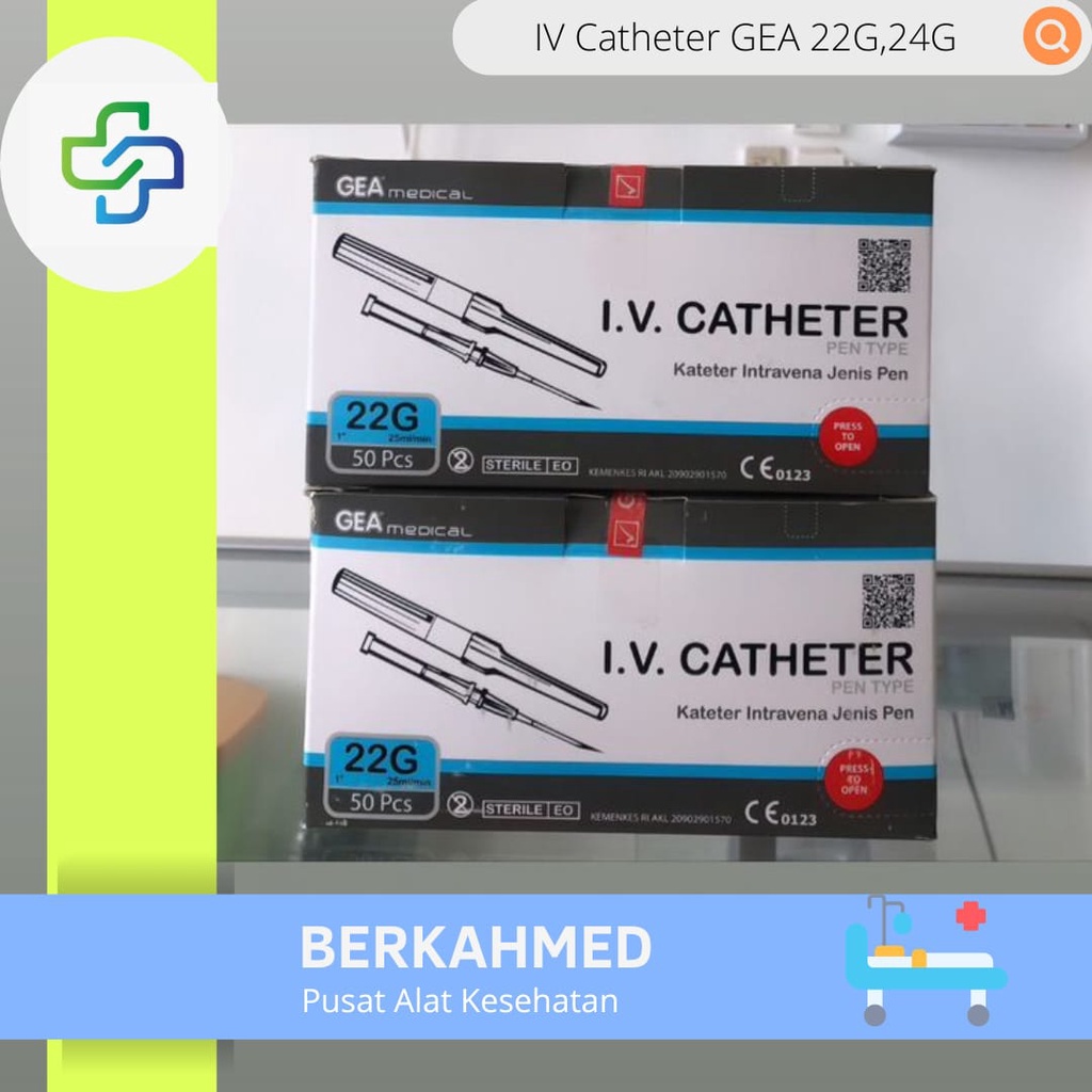 Jual IV Catheter GEA 22G 24G/Abocath Catheter Gea IV Per PCS | Shopee ...