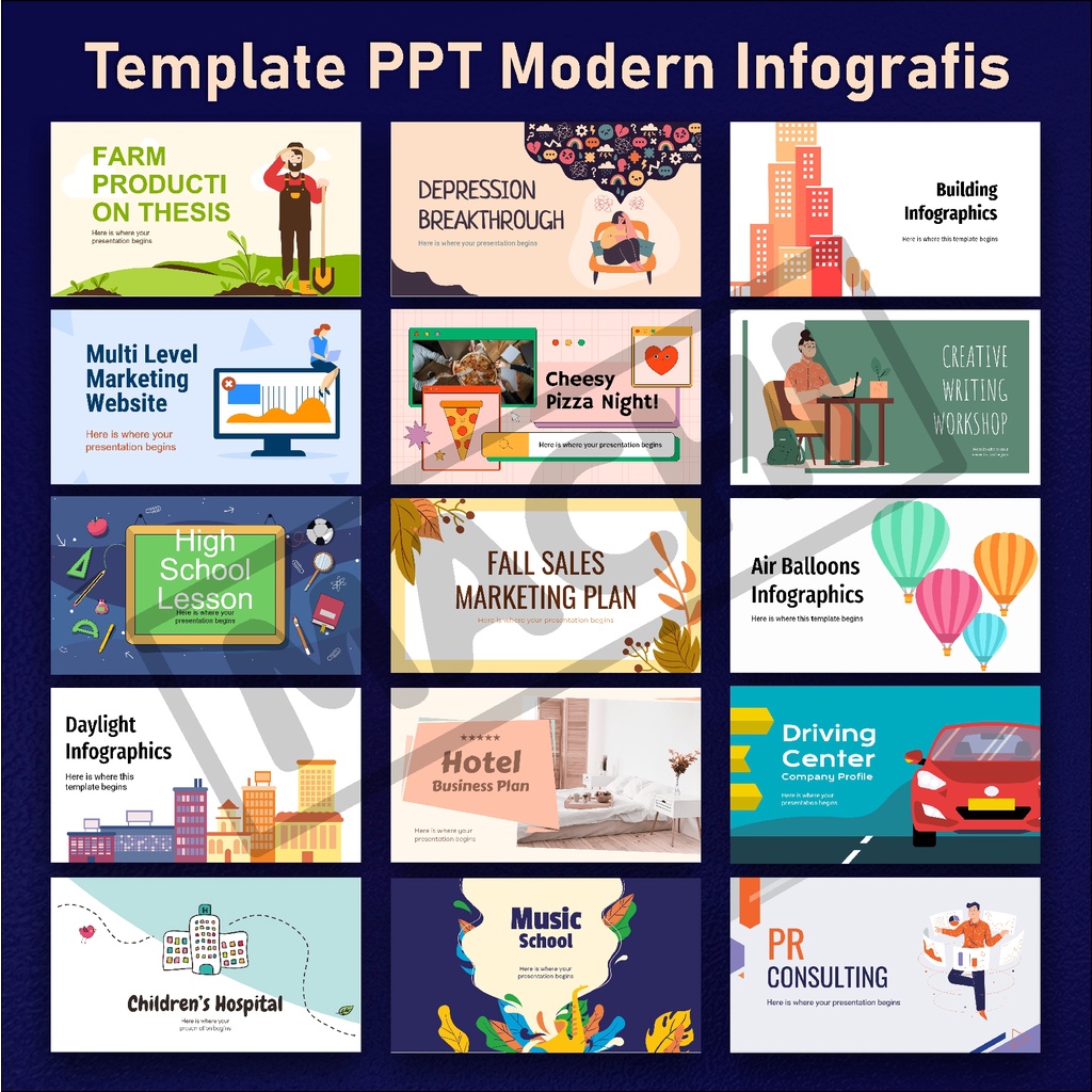 Jual 250+ Template PPT Modern Infografis (+ Template Bonus) | Shopee ...