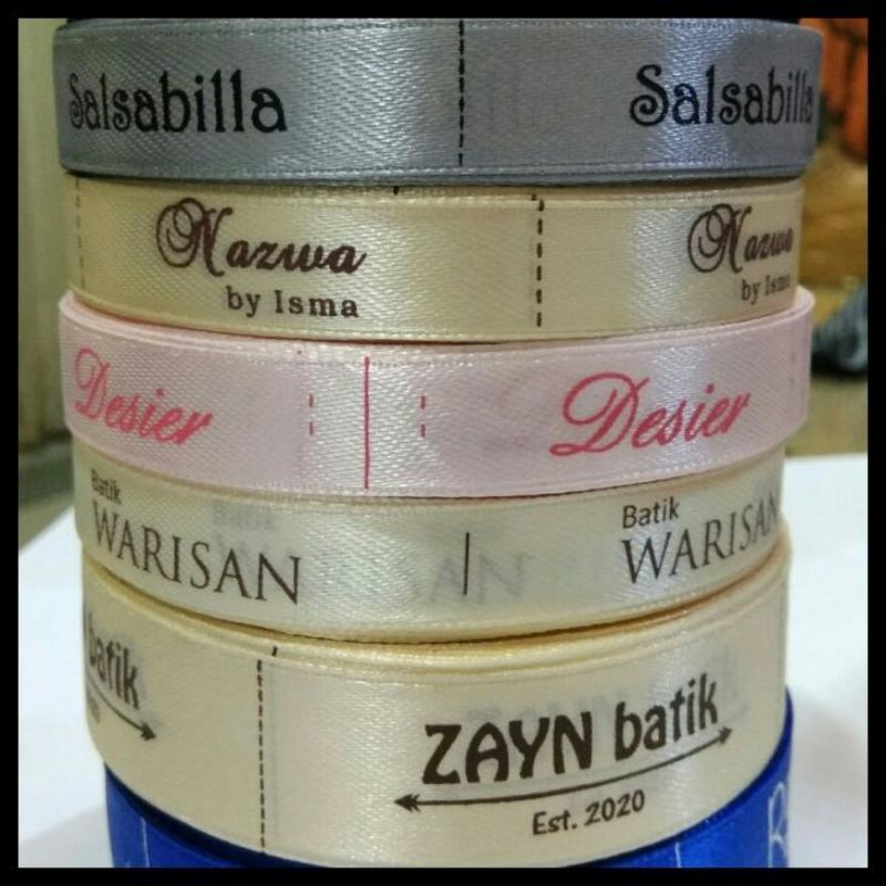 Jual PITA LABEL SATIN FREE CUT FREE DESIGN PITA LABEL KADO PITA LABEL ...
