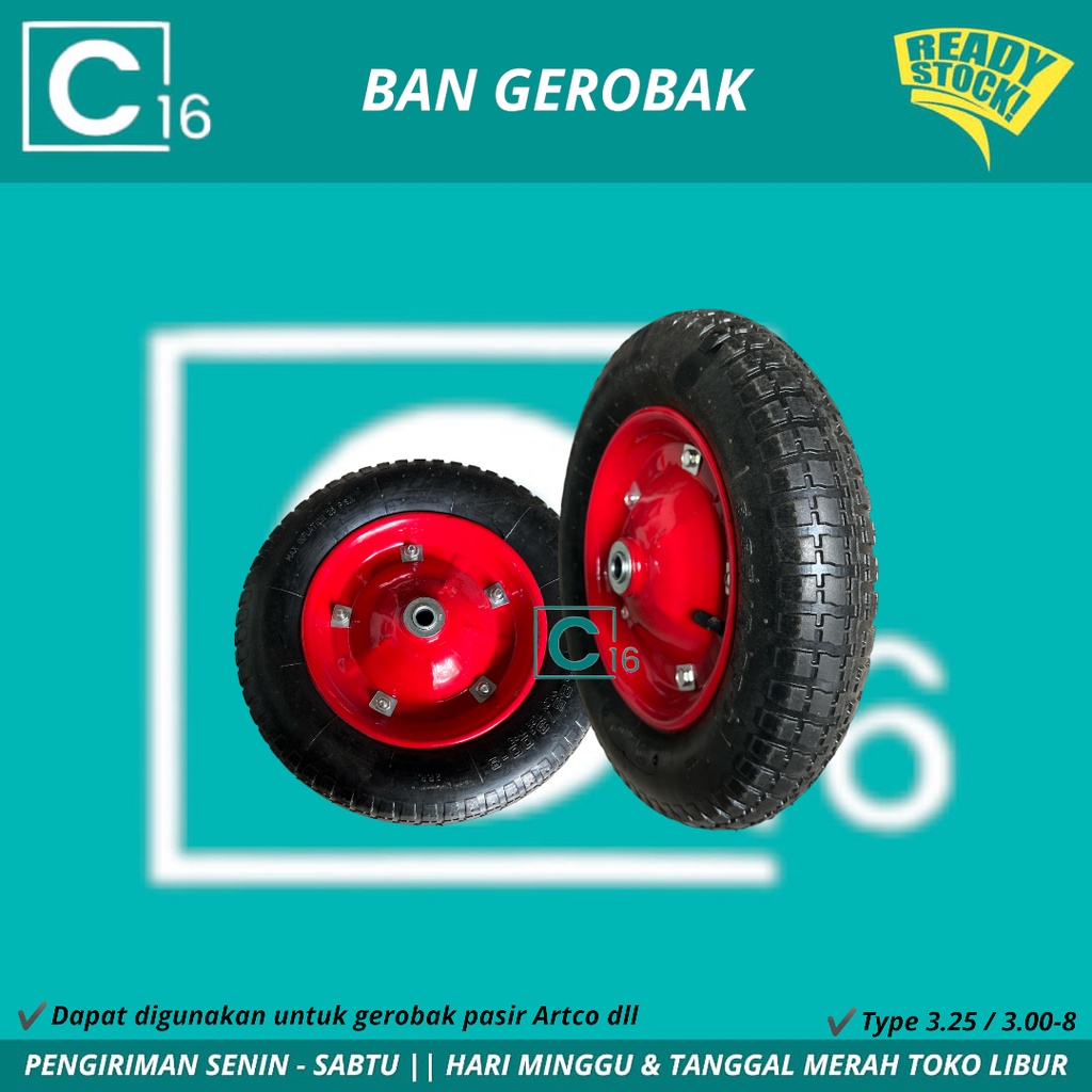 Jual Roda Gerobak Pasir Ban angin / Roda Gerobak Dorong Ban Sorong ...