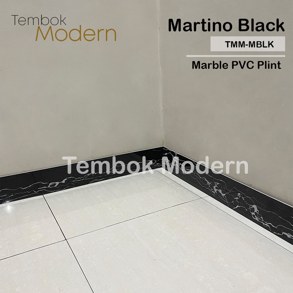 Jual Plint/Skirting Marble PVC Padat Martino Black PANJANG 1,2 M ...
