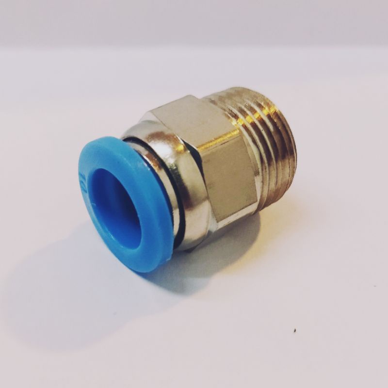 Jual FITTING LURUS PNEUMATIC UNTUK SELANG 6MM DRAT 1/4 INCH PC 6-02 ...