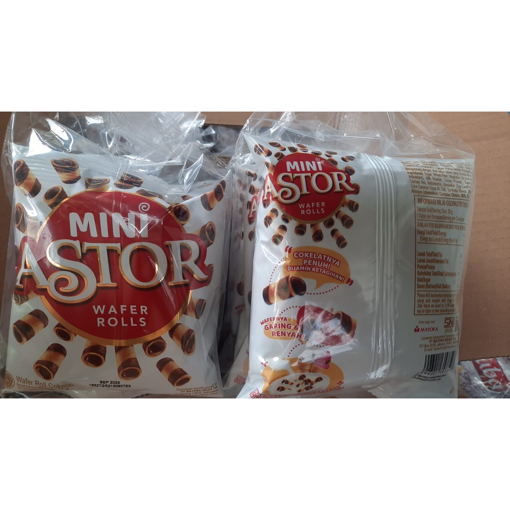 Jual 1 Pack - Astor Mini Coklat Wafer Rolls 27gr (5 pcs/pack) | Shopee ...