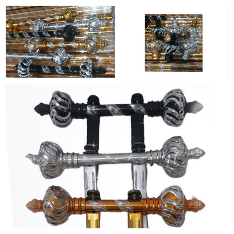 Jual besi batang rel gorden korden elit minimalis komplit ukuran 50cm ...