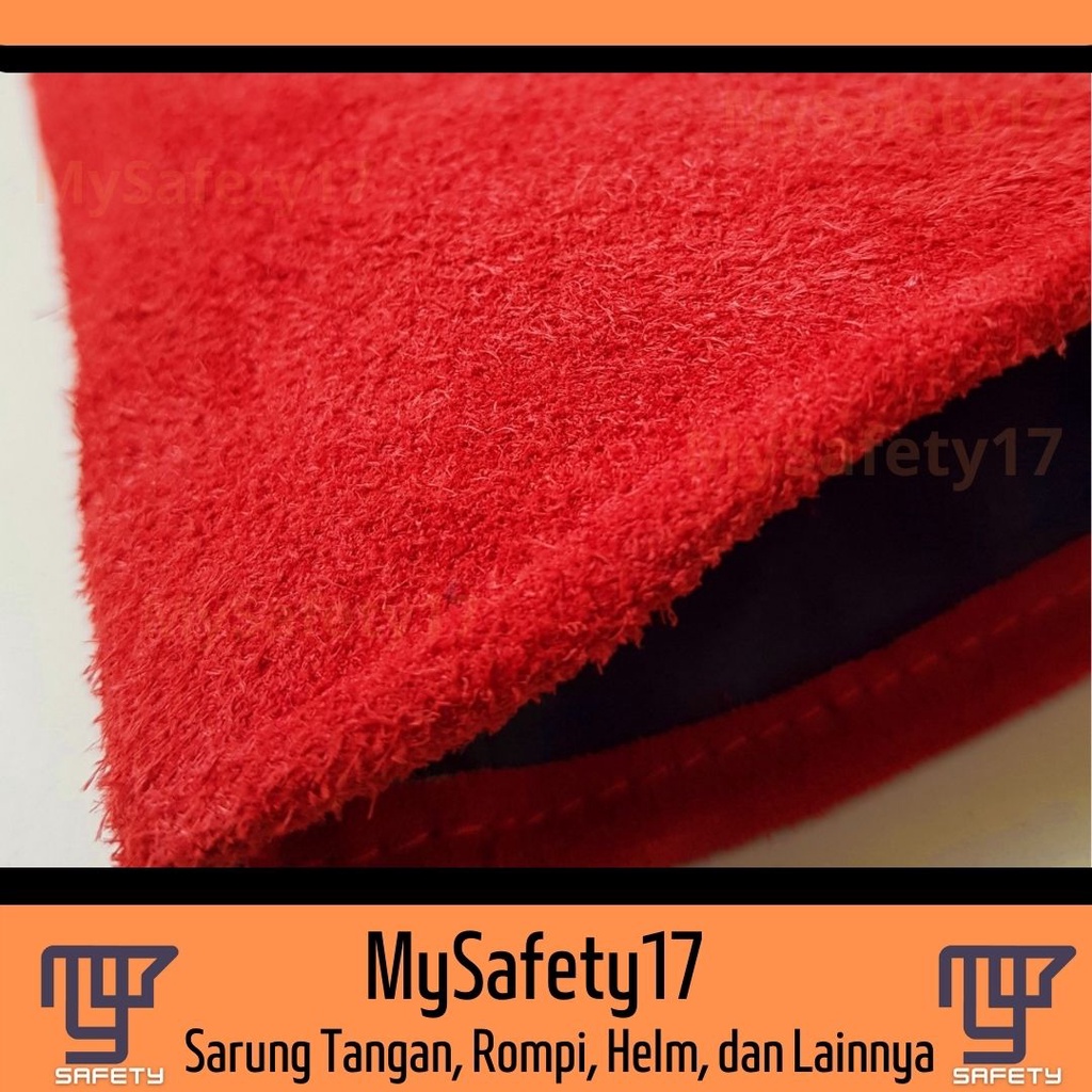 Jual Sarung Tangan Las Kulit 14 Inch Merah Safety Gloves Welding ...