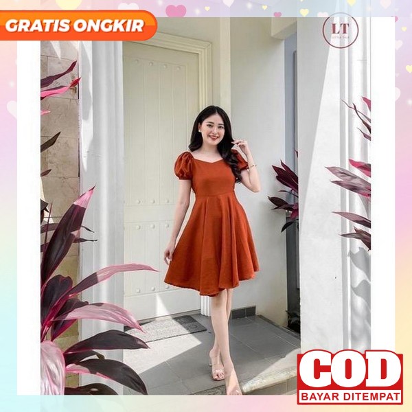 Jual Drees Cewe Kekinian Casual Dres Remaja Korea Bsju Sexi Model Korean Style Mini Dres Simple ...
