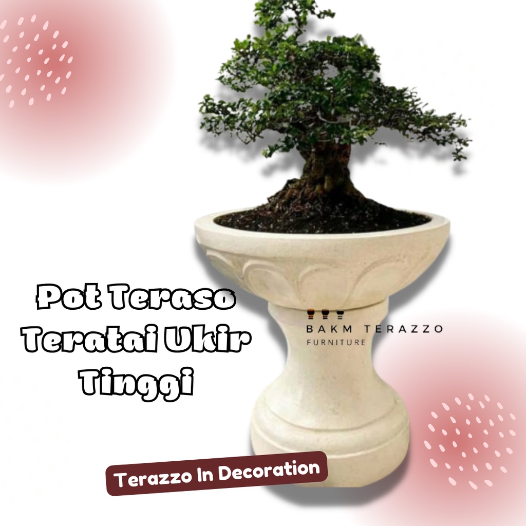 Jual POT TERASO TERATAI UNIKMINIMALIS | POT BUNGA MEWAH | Shopee Indonesia