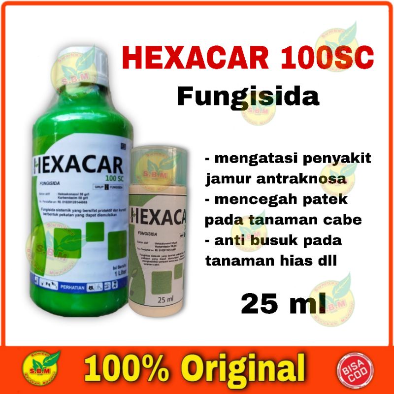 Jual HEXACAR 100SC 25ML fungisida obat jamur dan antraknosa cabe dan ...