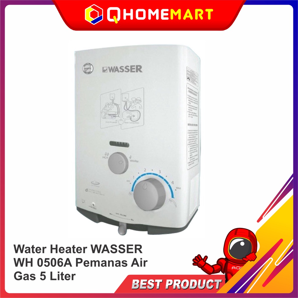 Jual Water Heater WASSER WH 0506A Pemanas Air Gas 5 Liter | Shopee Indonesia