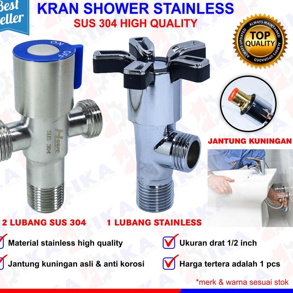Jual Sedia--STOP KRAN CABANG TEE SUS 304 UNTUK KRAN SHOWER TOILET CLOSET JET SHOWER / SAMBUNGAN ...