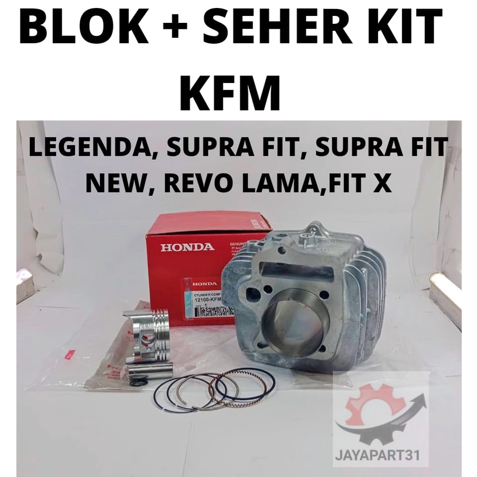 Jual CYLINDER BLOK SEHER PISTON RING HONDA KFM ORIGINAL LEGENDA SUPRA FIT, FIT NEW, REVO LAMA ...