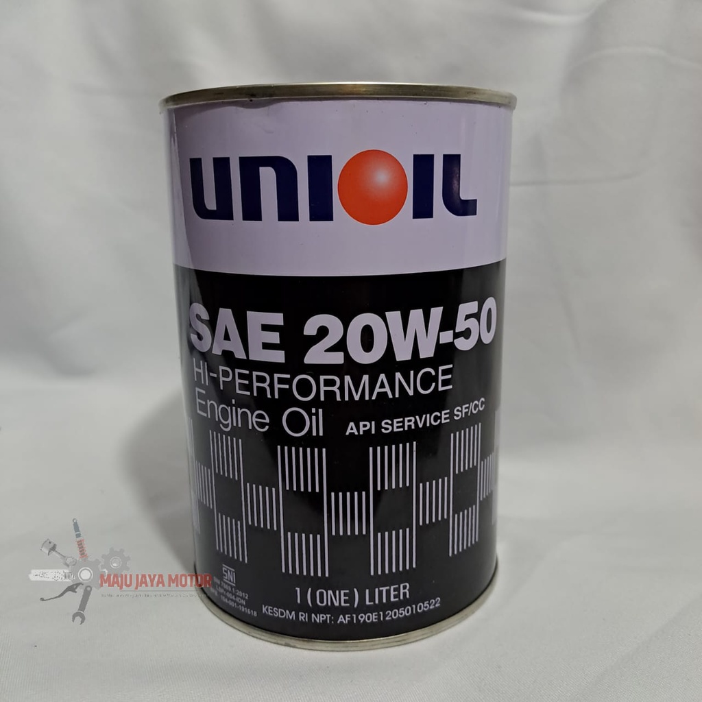 Jual UNIOIL SAE 20W-50 1 LITER | Shopee Indonesia