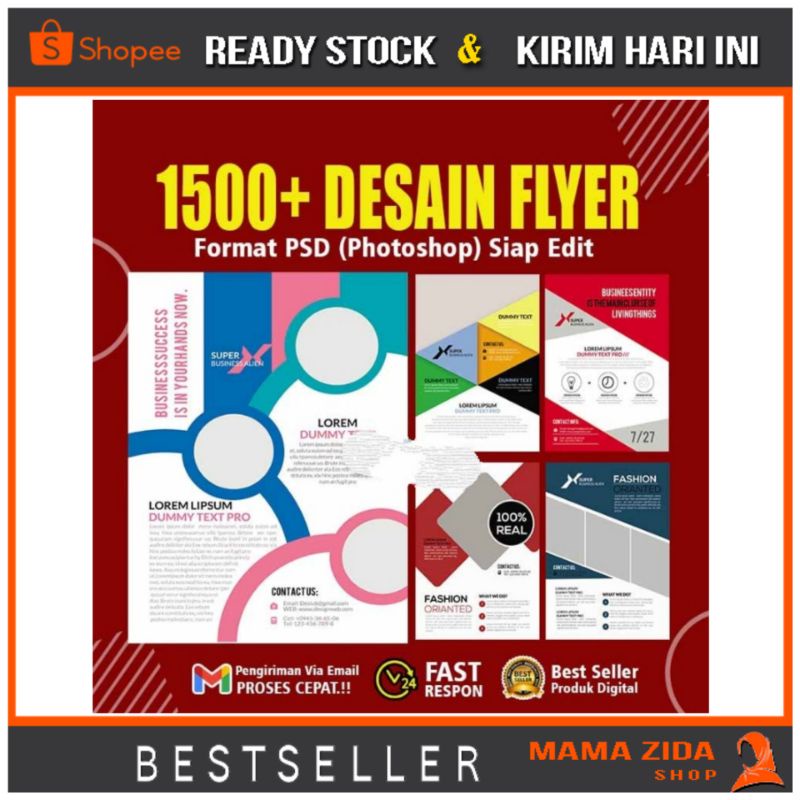 Jual 1500+ Template Desain Flyer / Brosur Format Psd | Shopee Indonesia