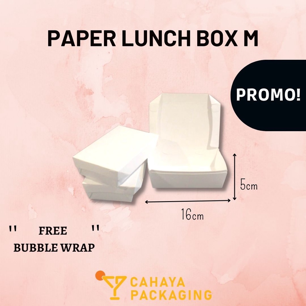 Jual PAPER LUNCH BOX MEDIUM LAMINASI LUAR DAN DALAM / KOTAK MAKAN ...