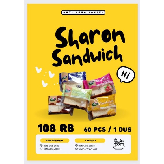 Jual roti sharon sandwich 1 dus isi 60 pcs mix ( 5 rasa ) | Shopee ...