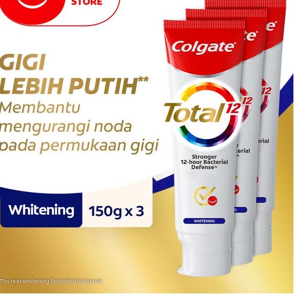 Jual [PRODUK HE6FO] Colgate Total Whitening Toothpaste 150g - Pasta ...