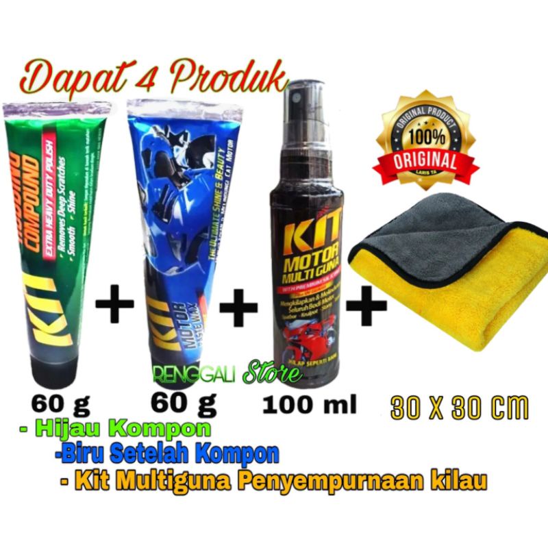 Jual Kit Rubing Compound 60gr/Kit motor paste wax metalic 60 gr/Kit ...
