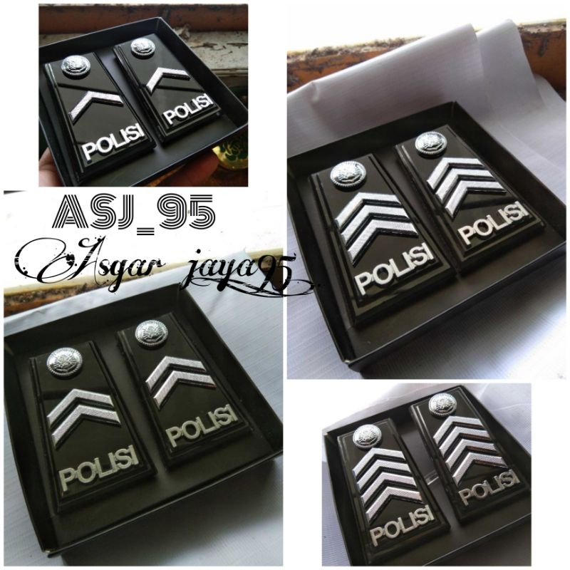 Jual tanda pangkat PDH BRIPDA, BRIPTU, BRIGADIR, BRIPKA full mika kilap ...