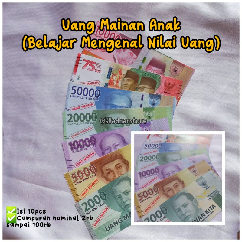 Jual Uang Mainan Anak | Duit Mainan | Uang Mainan | Shopee Indonesia