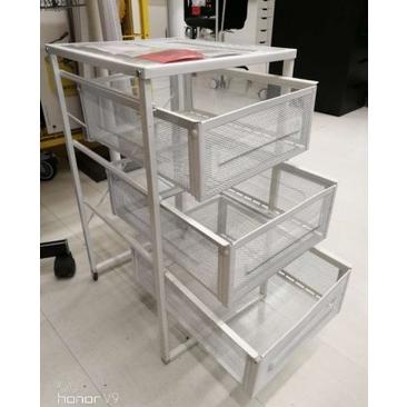 Jual Lemari Rak Laci Besi Roda Portable Desk Drawer Penyimpanan Dokumen ...