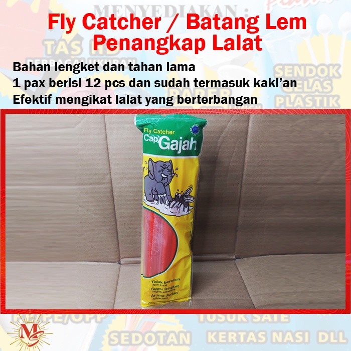 Jual Fly Catcher / Lem Lalat Stick Cap Gajah isi 12 Pcs | Shopee Indonesia