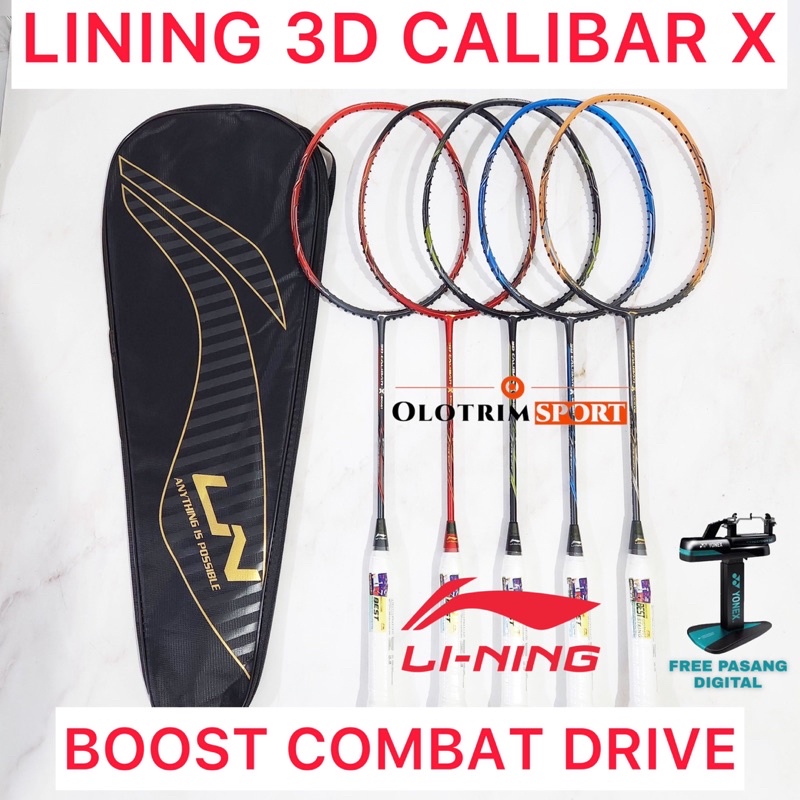 Jual Raket Badminton Lining 3D CALIBAR X Combat Drive Boost Series ...