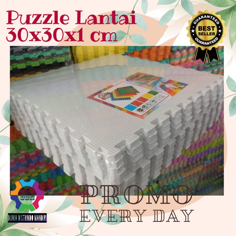 Jual Puzzle Lantai Evamat Eccomat Putih 30x30x1 cm Alas Lantai Playmat ...