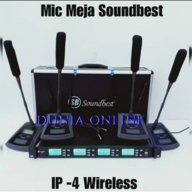 Jual Mic Wireless Podium Soundbest Ip4 Conference Mic Meja Wireless UHF ...