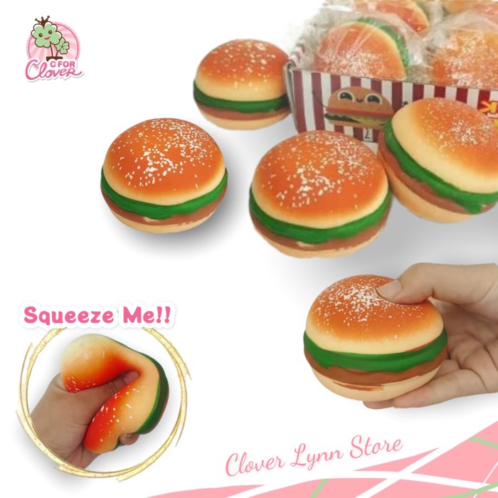 Jual SQUEEZE FIDGET BURGER mirip squishy pencet lucu hot dog mainan ...