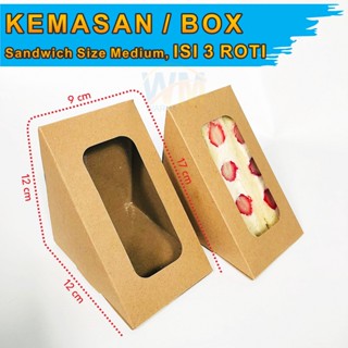 Jual Box Sandwich Isi 3 Roti / Sandwich Box Fruit Sando / Kemasan ...