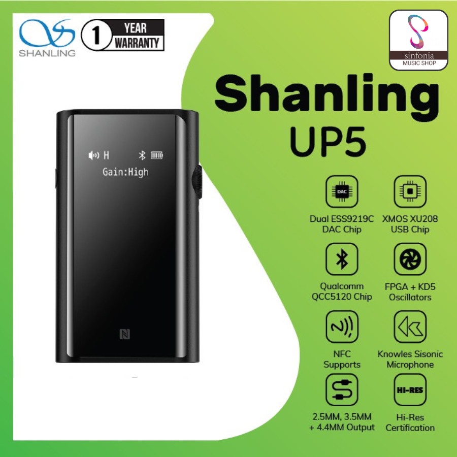 Jual Shanling UP5 Portable Hi-Fi Bluetooth Headphone Amplfier & DAC | Shopee Indonesia