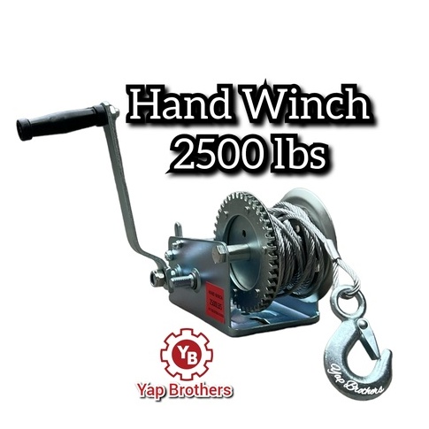 Jual HAND WINCH 2500 LBS WITH WIREROPE | Shopee Indonesia