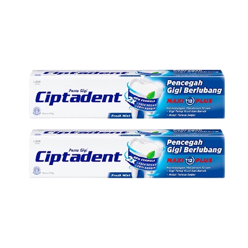 Jual CIPTADENT MAXI 12 PLUS 190 GR HARGA PROMO!!! | Shopee Indonesia