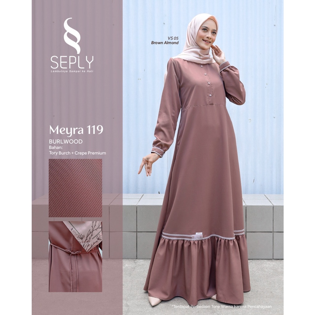 Jual GAMIS SEPLY 2022 MEYRA 119 SEA GREEN DAN BURLWOOD | Shopee Indonesia