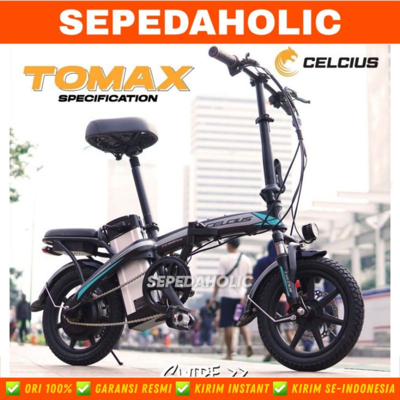 Jual Sepeda Listrik CELCIUS TOMAX Electric E Bike 250 Watt | Shopee ...