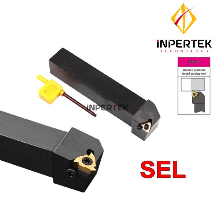 Jual SEL 1212 11 Holder Bubut Insert 11ER Pahat Ulir Gagang Luar Kiri ...