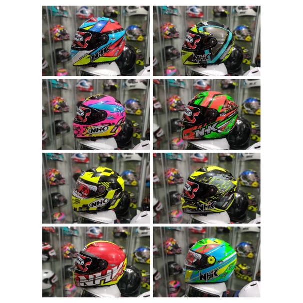 Jual NHK GP PRO MOTIF VARIASI WARNA HELM FULL FACE RACE | Shopee Indonesia