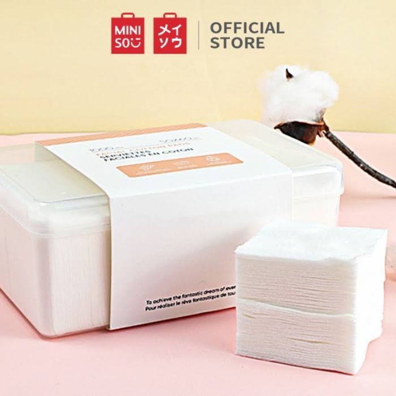 Jual MINISO Facial Cotton Pads 1000 pcs / Kapas Toner Miniso/ Kapas ...