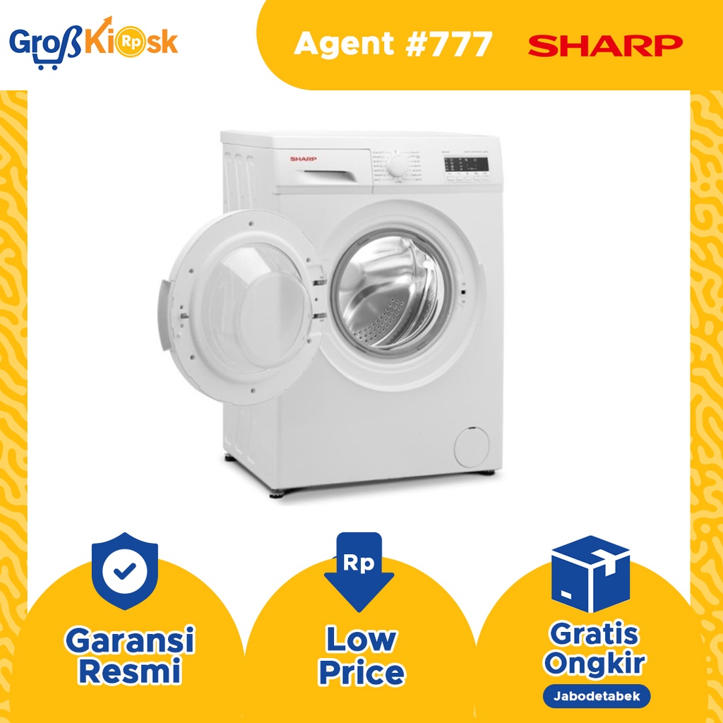 Jual MESIN CUCI FRONT LOADING SHARP ES-FL1062 | Shopee Indonesia