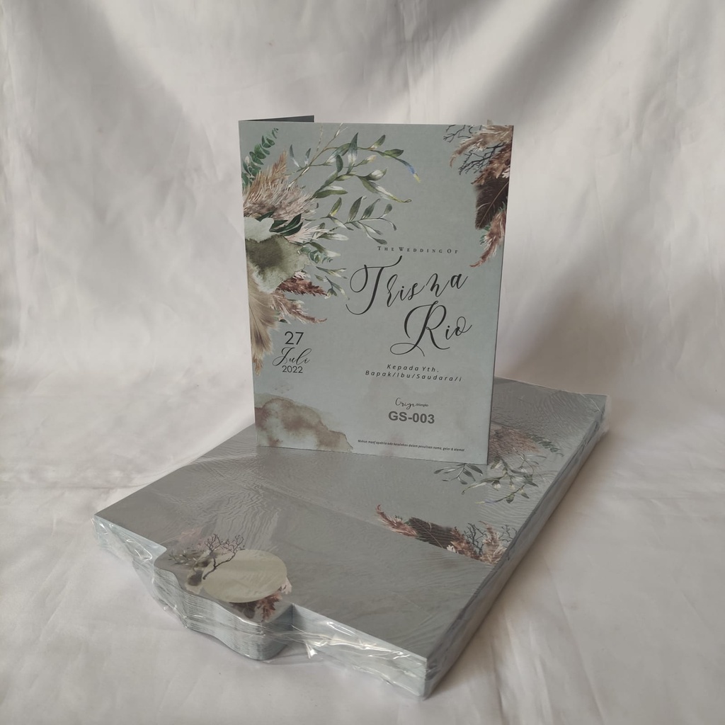 Jual GS 003 Blangko Undangan KOSONGAN Griya Blangko SILVER | Shopee Indonesia