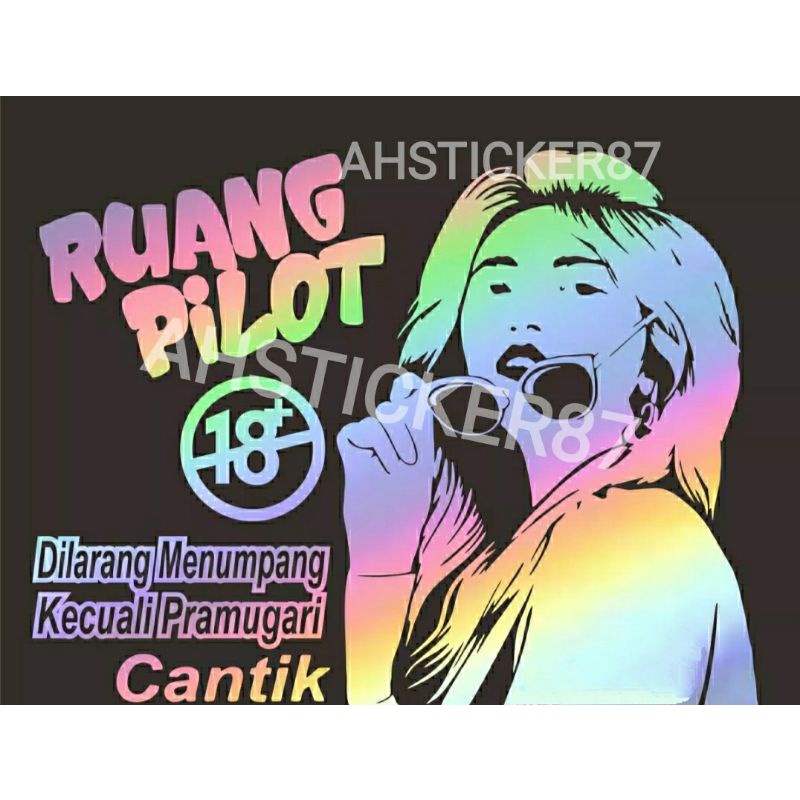 Jual STIKER KACA MOBIL KATA KATA RUANG PILOT 18+ STIKER KACA MOBIL PICK ...
