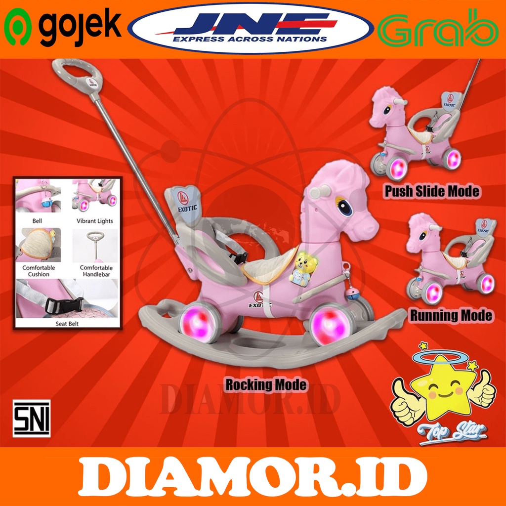 Jual Mainan Kuda Kudaan Anak EXOTIC ET 2110 2108 Ayunan Ride On Model ...
