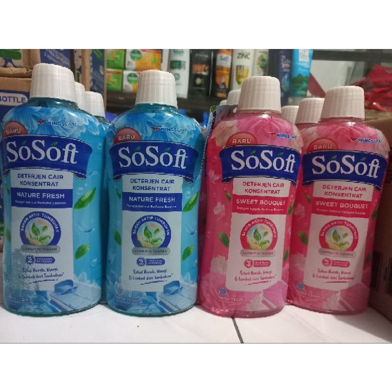 Jual SoSoft Detergent Cair 750ML | Shopee Indonesia
