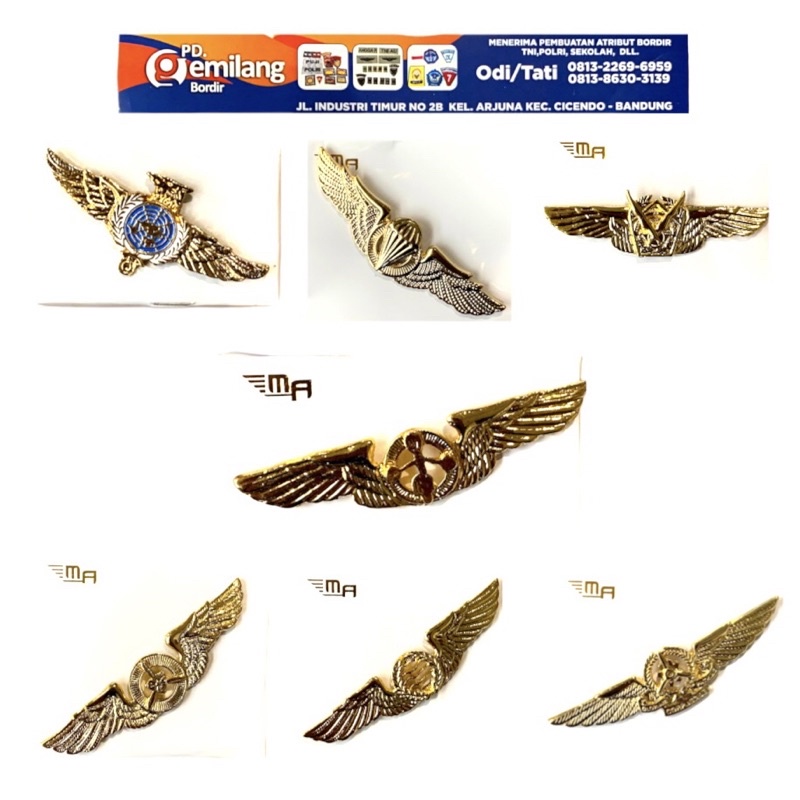 Jual BREVET WING PDH TNI AU | Kuningan | Ready Stock berbagai macam ...