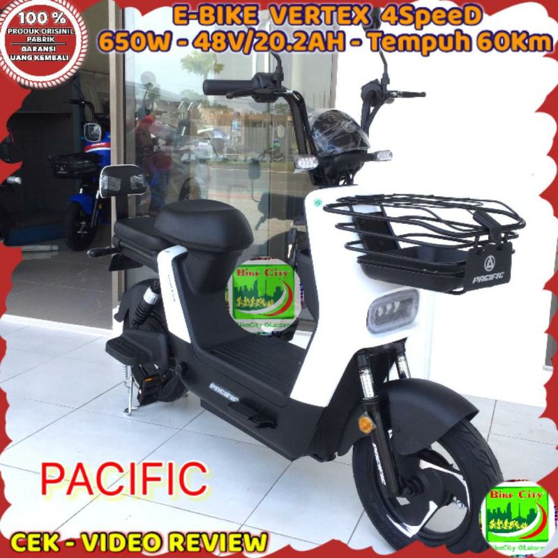 Jual sepeda listrik e bike pacific vertex 650W 48V/20.2AH bergaransi u ...